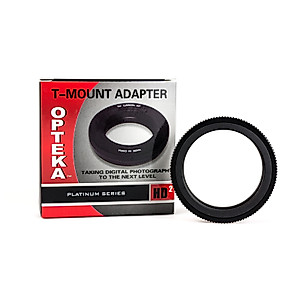 Opteka T-Mount (T2) Adapter Compatible for Canon EF EOS 80D, 77D, 70D, 60D, 60Da, 50D, 7D, 6D, 5D, 5Ds, T7i, T7s, T6s, T6i, T6, T5i, T5, T4i, T3i, T3, T2i, SL2 and SL1 Digital SLR Cameras