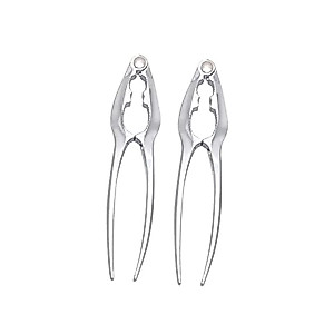 Luxshiny Set 2pcs Cookies Stainless Steel Set Seafood Tools Crab Leg Alloy Nut Shrimp Deveiner Lobster Opener Seafood Picks Nutcracker Household Tool Kit Walnut Bottle Opener