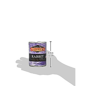 Evanger's Grain-Free Single Protein Game Meats for Dogs & Cats, Rabbit, 12.8 OZ, Pack of 12
