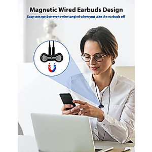 USB C Headphone for Samsung Galaxy S23 Ultra S22 A53, Type C Headphone Charging Adapter 2-in-1 Wired Earbuds with Mic PD Fast Charging Noise Canceling Earphone for Google Pixel 7 Pro 6 6A Flip 3