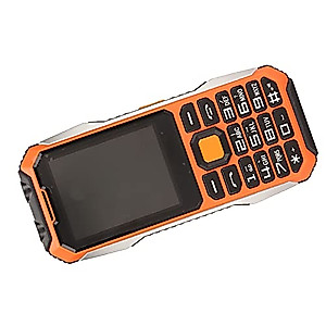 ciciglow 2G Seniors Cell Phone Dual SIM Big Button 2.4in HD Screen, 6800mAh Long Battery Life, Unlocked for Seniors (Orange)