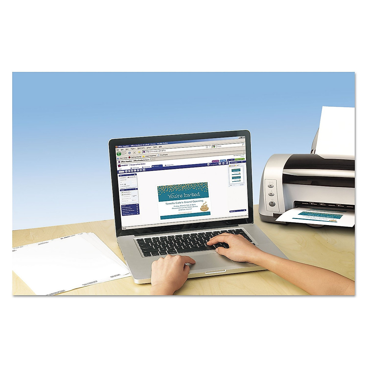 Avery 3379 Inkjet Note Cards, w/Envelopes, 4-1/4-Inch x5-1/2-Inch, 50/BX, WE