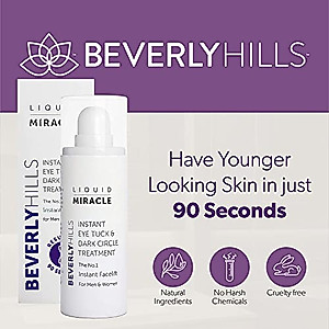 Beverly Hills Instant Facelift Anti Aging Eye Serum Treatment for Dark Circles, Puffy Eyes, Wrinkles, Under Eye Bags, Fine Lines, and Crows Feet that Works Within 90 Seconds | 30mL (120 Days Supply)