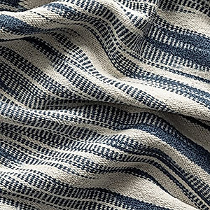 nuLOOM Reba Handmade Abstract Striped Wool-Blend Flatweave Area Rug, 8' x 10', Blue
