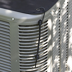 AnyWeather Central Air Conditioner Outdoor Cover – Window, Wall, Outside AC Unit Top Covers, Black