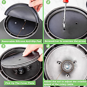 Suuker Aluminium Alloy Revolving Cake Stand,Professional 12 Inch Rotating Cake Turntable,Dessert Stand,Ideal Cake Decorating Supplies for Cake Decorations,Cupcakes and Pastries(Silver)