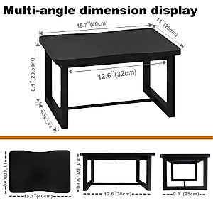 Itsst Wooden Step Stool with 500 Pounds, Wide Bed Step Stool for Adults，Black Wood Step Stool for Kitchen, Bedroom, Living Room, Bathroom