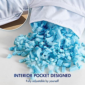 MIULEE 12 x 20 Pillow Inserts - Pack of 4 Water Resistant Shredded Memory Foam Outdoor Pillows - Decorative Premium Pillow Forms Stuffer for Couch Patio Furniture Living Room