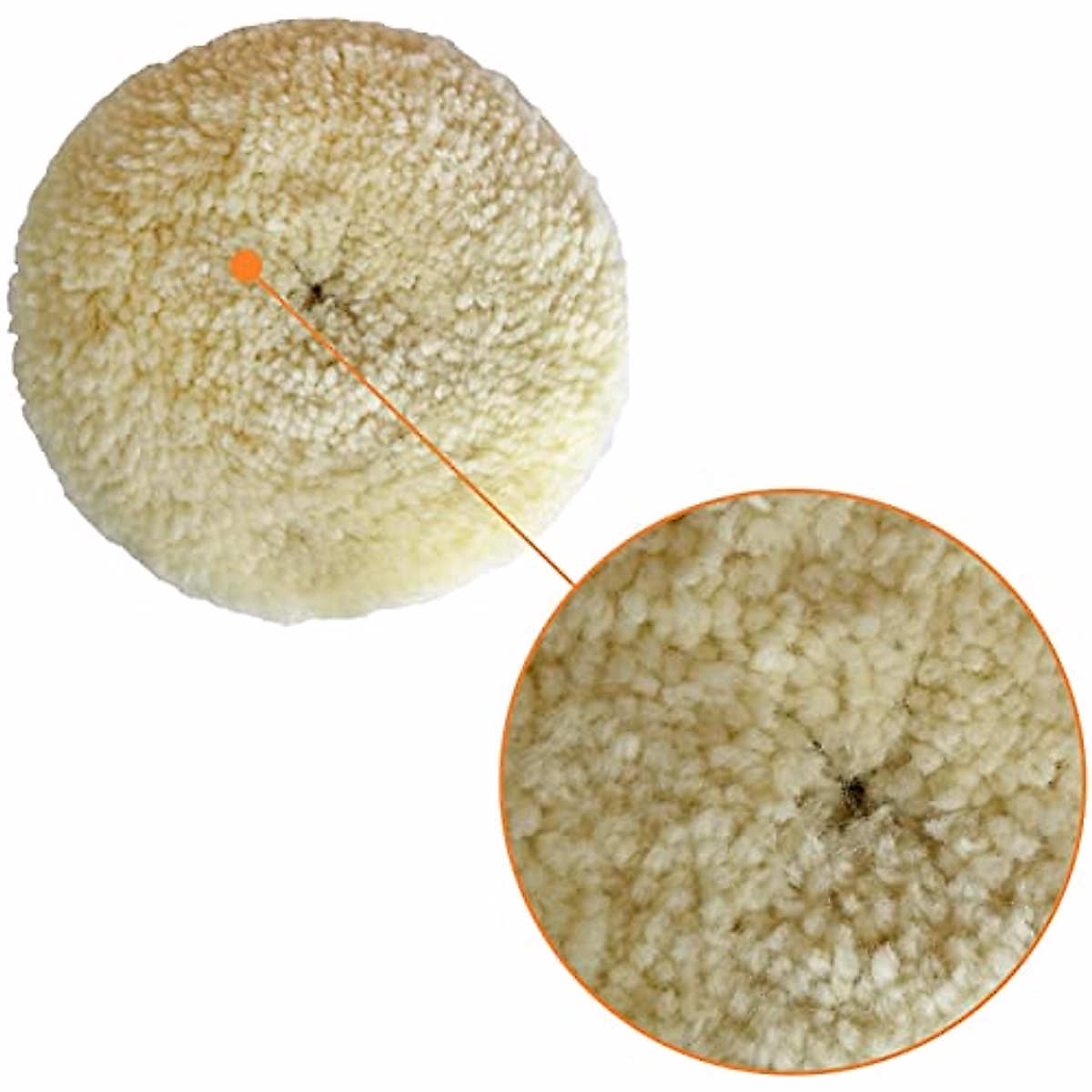 Wool Buffing Pad Kit 7Inch 3PCS, 100% Natural Wool Car Auto Hook and Loop Grip Buffing Pad for Compound Cutting & Polishing for Car,Boats, Trucks and RVs Polishing Motorcycle Washing Machine