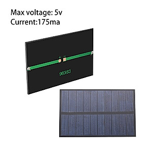 5Pcs Mini Solar Panels for Solar Power, 5V 175mA Mini Solar Panel Kit DIY Electric Toy Photovoltaic Cells Solar Epoxy Cell Charger 3.86"*2.48"(98mm*63mm)