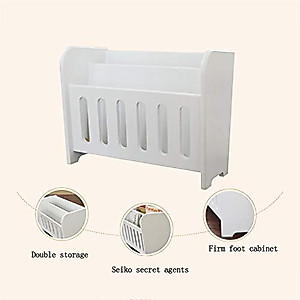 Magazine & Newspaper Baskets Magazine Rack Book Storage Rack Office Data Storage Rack Living Room Display Stand Desktop Finishing Tools (Color : White)