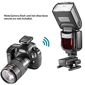 Neewer 16 Channels Wireless Radio Flash Speedlite Studio Trigger Set with Standard Hot Shoe, Including Transmitter and Receiver, Fit for Canon Nikon Pentax Olympus Panasonic DSLR Cameras (CT-16)