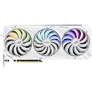 ASUS ROG Strix NVIDIA GeForce RTX 3080 V2 White Edition Gaming Graphics Card (PCIe 4.0, 10GB GDDR6X, LHR, HDMI 2.1, DisplayPort 1.4a, White Color Scheme, Axial-tech Fan Design, 2.9-Slot) (Renewed)