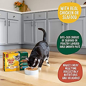 Meow Mix Paté Toppers Wet Cat Food, Seafood & Poultry Variety Pack, 2.75 Ounce, 12 Count(Pack of 1)