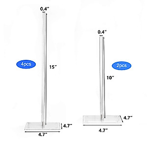 YestBuy Donut Stand, 6 Pack Acrylic Donuts Display Stands, Doughnut Tower Holder, Clear Bagel Stand Holders for 60 donuts for Party Wedding Birthday Gathering Decoration