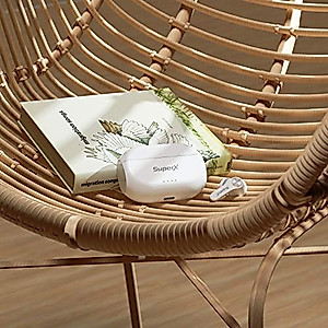 SuperX Bluetooth 5.0 Wireless Earbuds with Charging Case IPX5 Sweatproof Headset/Headphones in Ear Built in Mic Industrial Leading TWS Sound with Sport Pumping Bass - Platinum Silver