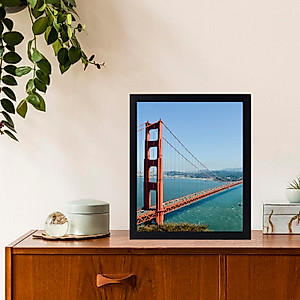 HEYTUYA 9x11 inch Picture Frame Black for Wall Hanging or Tabletop 4 Pack, 9 x 11 Frame Wall Gallery Photo Frame with Shatter Resistant Plexiglas, Set of 4, Black