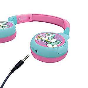 LEXiBOOK Unicorn 2-in-1 Bluetooth Headphones for Kids - Stereo Wireless Wired, Kids Safe, Foldable, Adjustable, HPBT010UNI