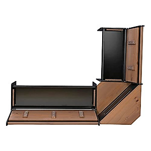 Linon Black and Pecan Breakfast Dining Set Ardmore Nook