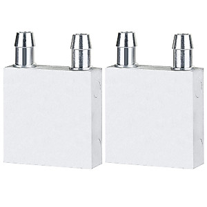 Clyxgs Aluminum Water Cooling Block,Liquid Cold Water Plate Heat Sink Water-Cooled Exchanger Head semiconductor Refrigeration Sheet CPU Graphics Radiator Heatsink Endothermic Head (40 x 40 x 12mm)2pcs