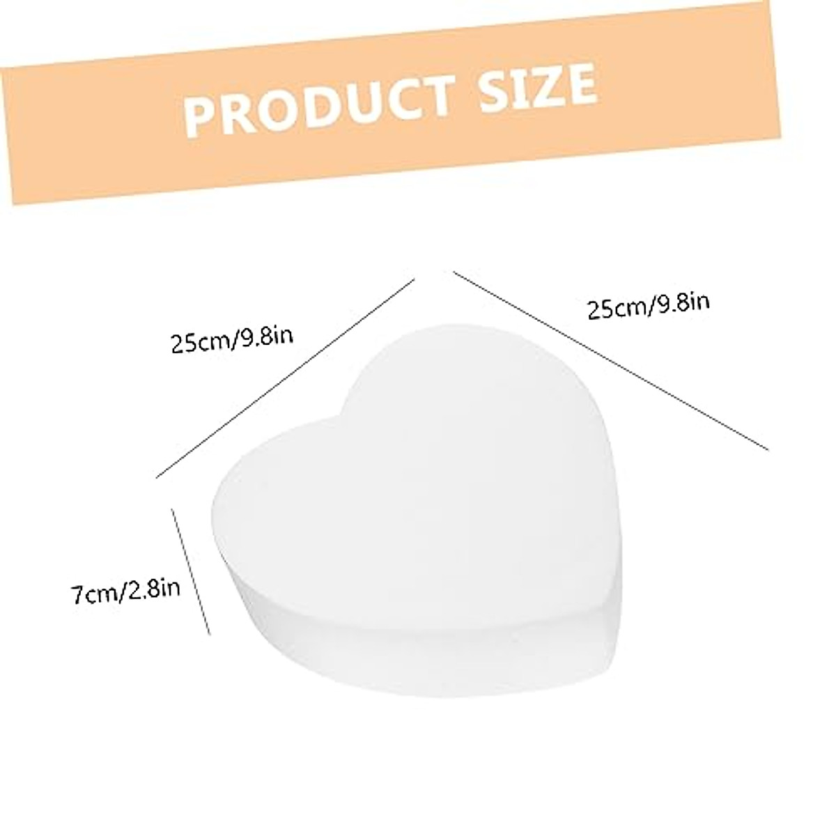 Abaodam 3pcs Foam Cake Mold Wedding Decor Cake Stand Tools Multi-Function Cake Dummies Cake Dummy Tool Practicing Fake Cake Gathering Fake Cake Decorations White Heart-Shaped