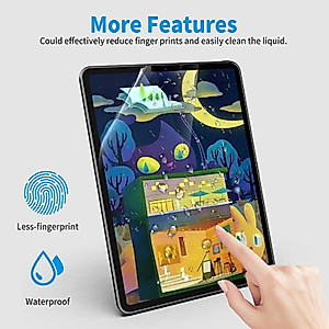 2 PACK Paper Screen Protector for iPad Air 5th/4th Generation, iPad Pro 11 inch (2022/2021/2020/2018), Matte PET Film for iPad Air 5/4(10.9"), Write and Draw Like on Paper, Anti-Glare Screen Protector