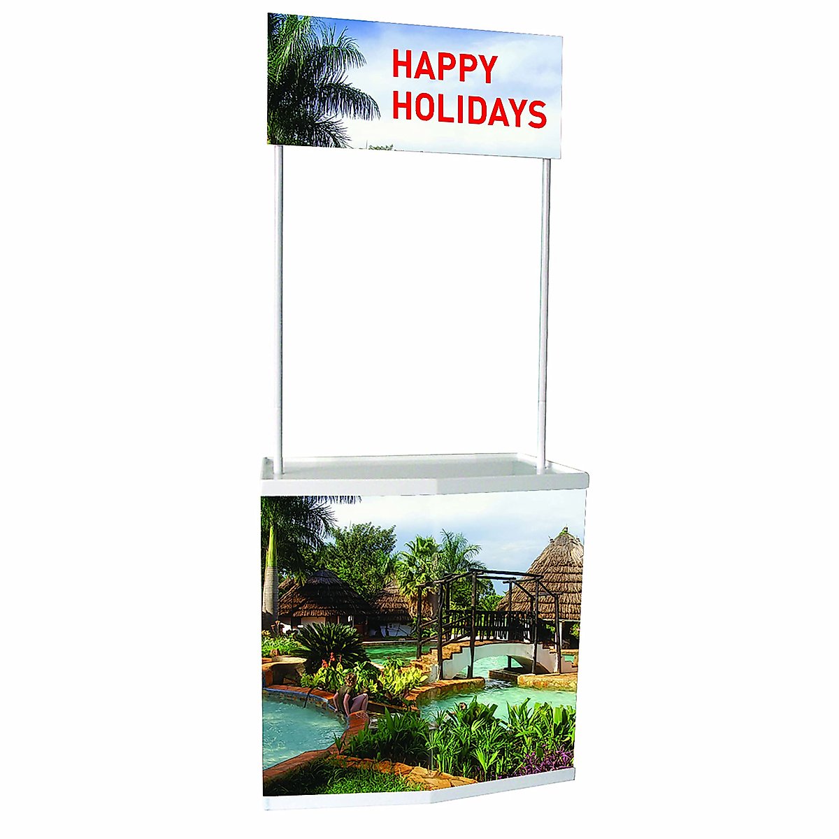 Portable Counter Display with Header, Counter, Black Color Bag,22x28