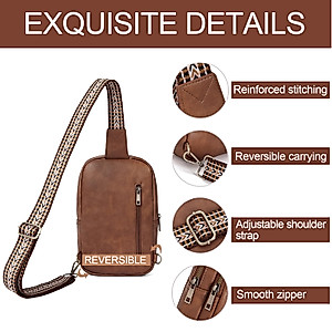 CLUCI Sling Bag for Women Crossbody Bags for Women Leather Cross Body Bag for Woman Sling Backpack Crossbody Backpack Chest Bag for Travel