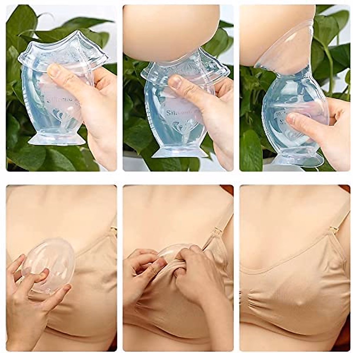 haakaa Silicone Breast Pump 150ml with Suction Base & Ladybugs Breast Milk Collector 75ml Combo,Silicone Breast Milk Catcher,Silicone Breast Shells & Nipple Therapy,Must Have for Breastfeeding