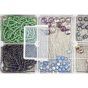 SE Large Plastic Translucent Storage Container with 18 Adjustable Sections - 87064DB
