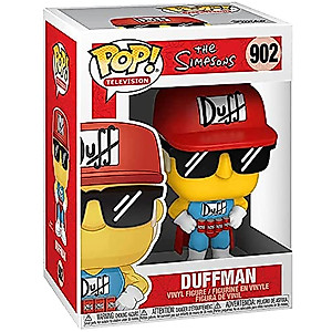 POP The Simpsons - Duffman Funko Pop! Vinyl Figure (Bundled with Compatible Pop Box Protector Case), Multicolored, 3.75 inches
