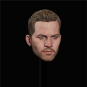 1/6 Scale Male Head Sculpt,European Strong Man Handsome Man Head Carved Carving for 12inch Action Figure Body Collectible (B)