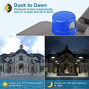 150W Parking Lot Lights 21000Lm (Eqv 600W HM/HPS) Daylight LED Parking Lot Lights with Photocell, ETL LED Pole Light IP65 Waterproof with SlipFitter Mount Energy Saving 1100KW*2/Y(5Hrs/Day)-2Pack