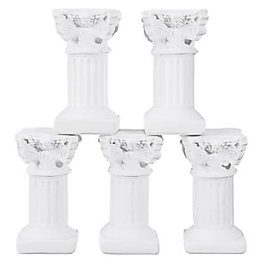 generic 5pcs White Roman Pillar Statues Greek Columns Candle Holder Mini Resin Roman Pillar Statue Resin Candlestick Stand Wedding Table Decoration Home Garden 3X6.5CM 2S140C7PLP1138Y0UI