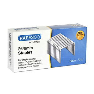 Rapesco Staples, 26/8 mm [Box of 5,000]