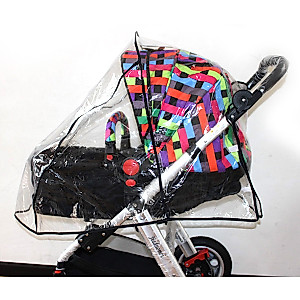 CLARA Universal Baby Stroller Rain Cover Baby Carriage Wind Shield Waterproof Covers(Transparent)