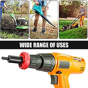 2 Pieces Electric Start Drill Bit Adapter, Engine Speed Starter Drill Bit Adapter with 2 Storage Bag for Trimmer, Garden Cultivator, Leaf Blower, Handheld Equipment