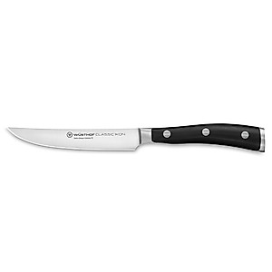 Wüsthof Classic IKON 4.5" Steak Knife,Black