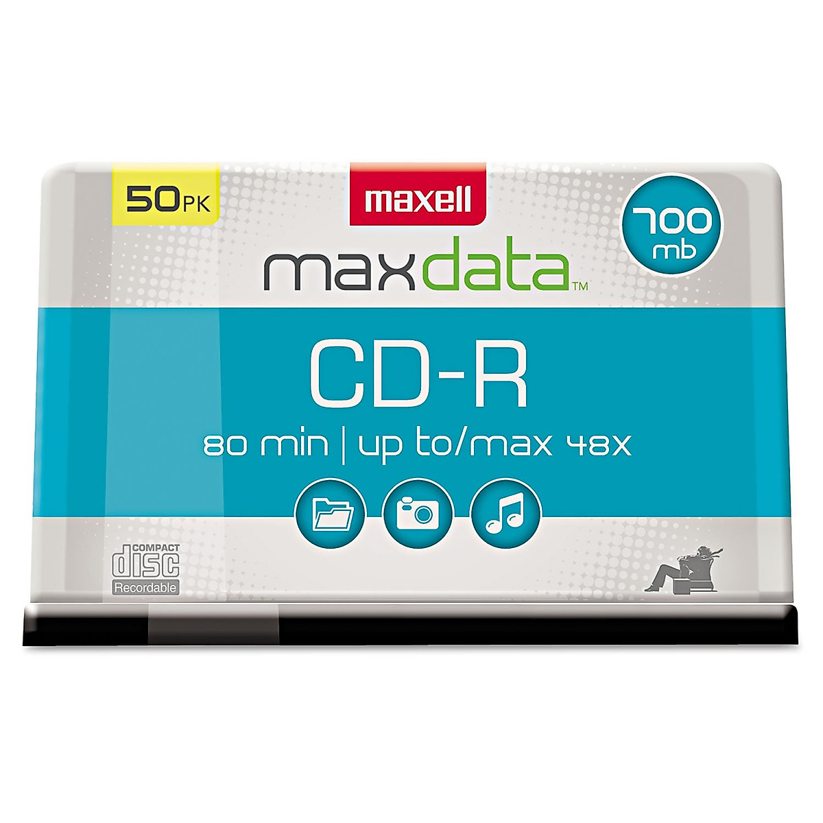 Maxell CD-R Discs 700MB/80min 48x Spindle Silver 50/Pack MAX648250