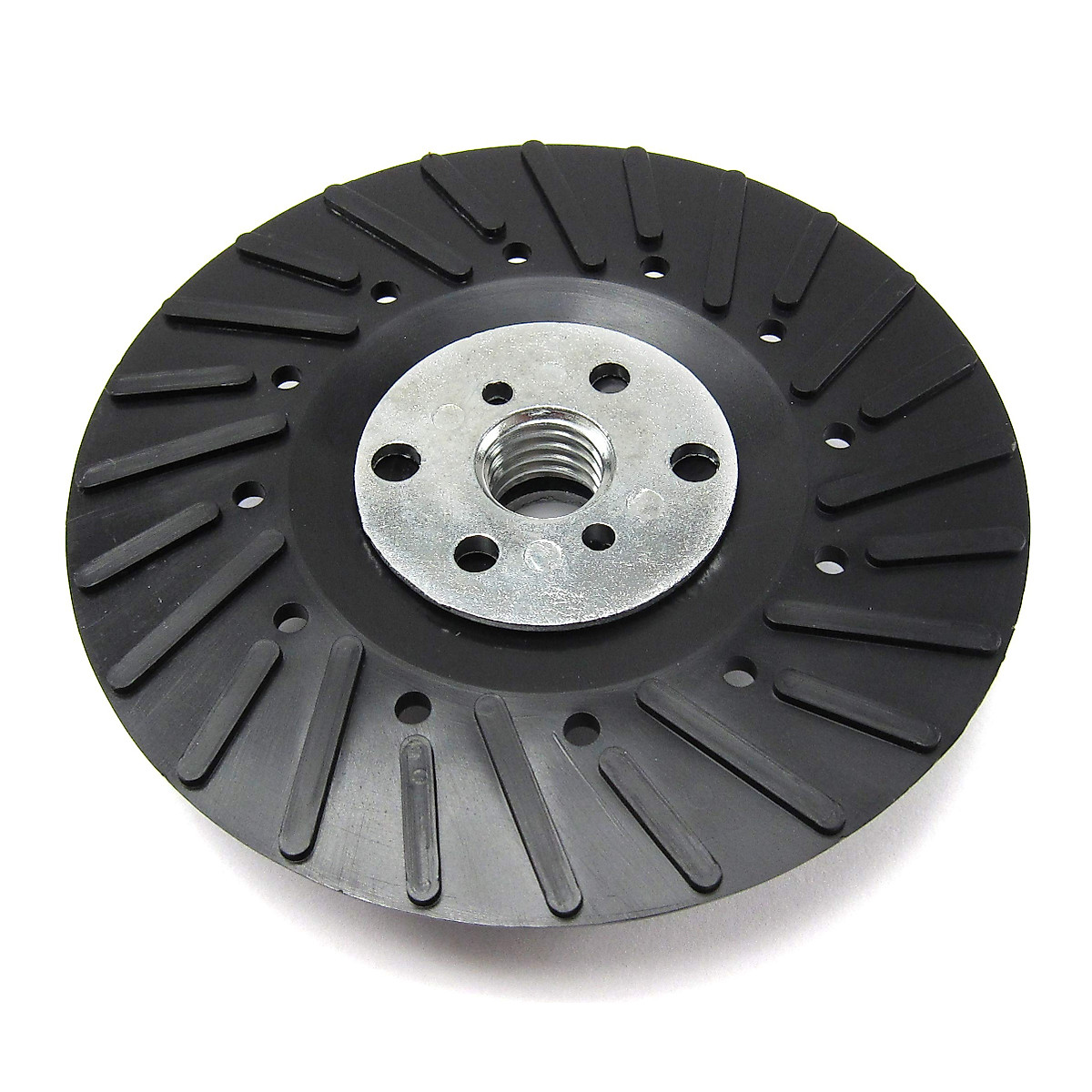 Elitexion Angle Grinder Ribbed Back 4-1/2 inches Plastic Pad for Resin Fiber Disc with 5/8 inch 11 Thread, Max 20,000 RPM