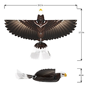 HANVON Go Go Bird Eagle,RC Helicopter,Remote Control Aircraft,Drone-Tech Flying Bird,Fabric Single Wing Lifting Design,Smart Bionic Flapping Wings Eagle for Advanced Kids