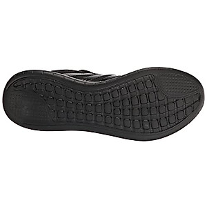 adidas Women's QT Racer 3.0 Running Shoe, Black/Black/Iron Metallic, 9