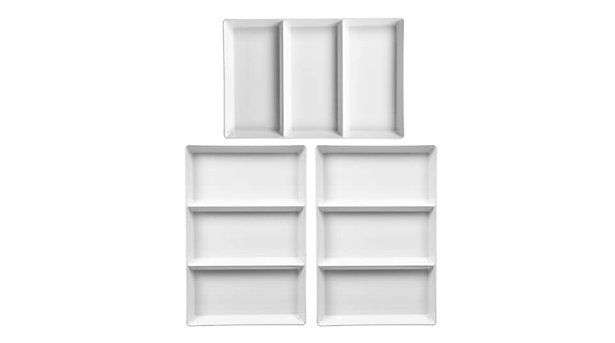 US Acrylic Stackable Serving Tray Set - 15" x 10"