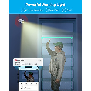 ZOSI ZG1058D 4K 8MP PoE Security IP Camera with Audio Bullet PoE Camera Outdoor with Starlight Night Vision,Human Motion Detection,Smart Light Alarm,IP66 Weatherproof, Only Work 4K PoE NVR