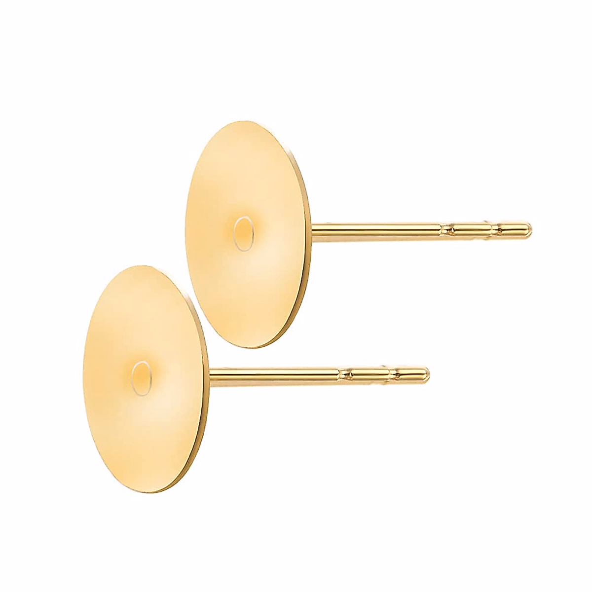 Gold Earring Posts and Backs - 400 Pcs 316L Stainless Steel Hypoallergenic Earring Studs for Jewelry Making with Butterfly Earring Backs, Earring Making Kit for DIY Jewelry (Gold)