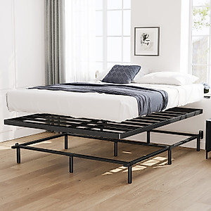 ZIYOO Box Spring Queen Only 2 Inch Low Profile Bunkie Board Bed Slat Replacement/Sturdy Metal Structure/Low Mattress Foundation/Simple Assembly/Easy Clean (Not Included Cover Set)