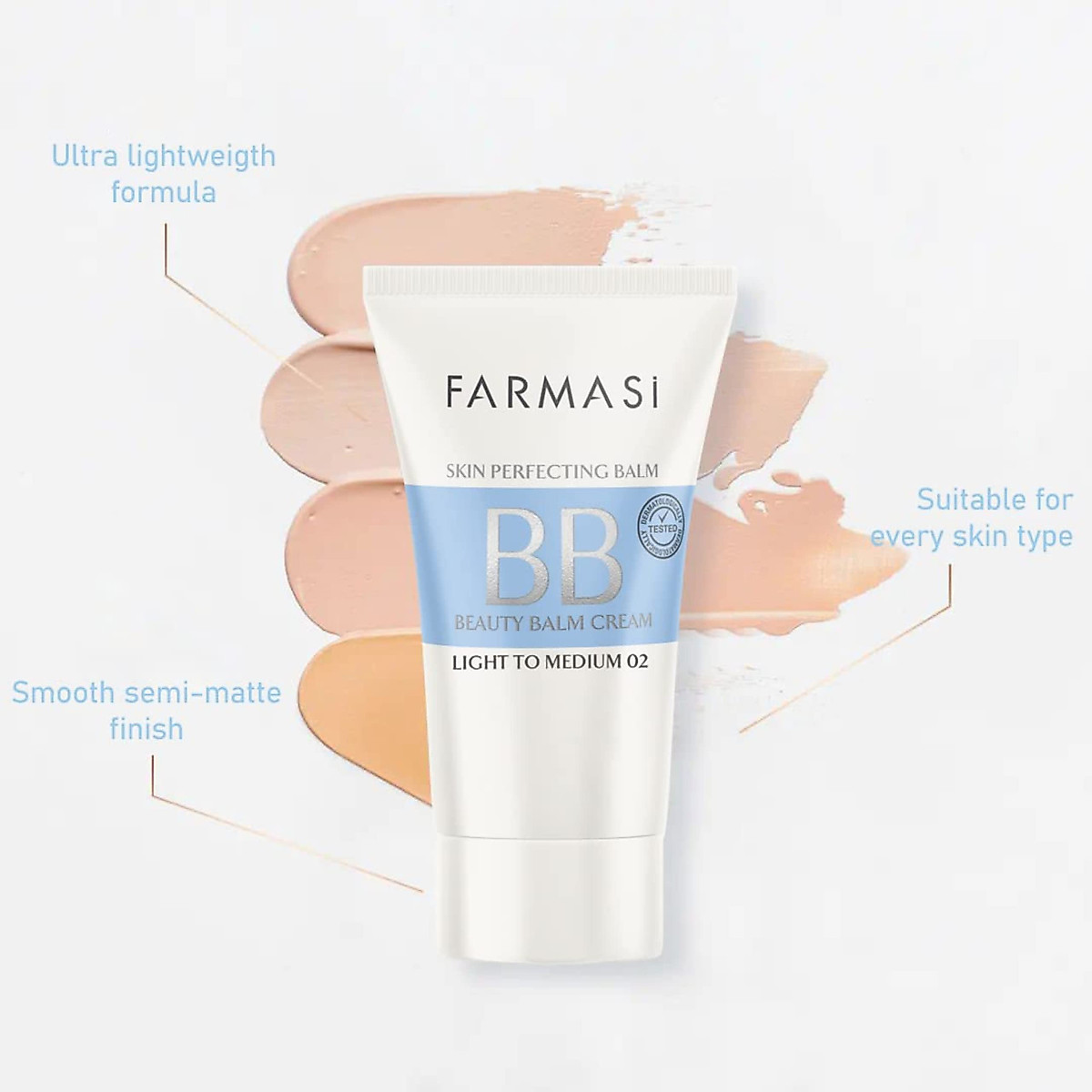 FARMASI Make Up BB Cream Beauty Balm (Light to Medium, 1.7 Fl)