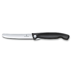 Victorinox Swiss Classic Foldable Paring Knife, Straight Edge Black 4.3 in
