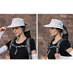 Womens Sun hat Ponytail Hat Outdoor UV Protection Beach Sun Hats Foldable Summer Wide Brim Bucket Hats m