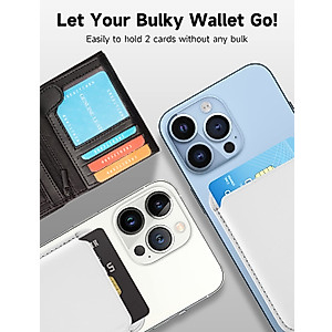 Magnetic Card Wallet Holder with MagSafe for iPhone 15 Pro Max/15 Pro/15 Plus/15,for iPhone 14 Pro Max/14 Plus/14 Pro/14, for iPhone 13 Pro Max/13 Pro/13/13 Mini, for iPhone 12/12 Pro/12 Max,White